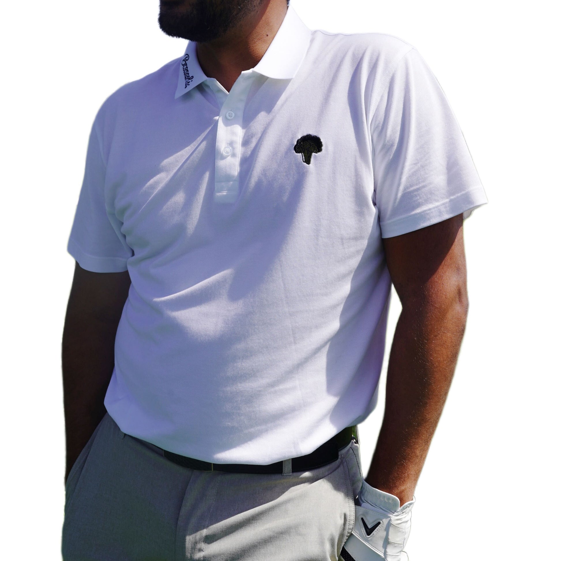 Collar Hit Polo (White) – Broccoli Country Club