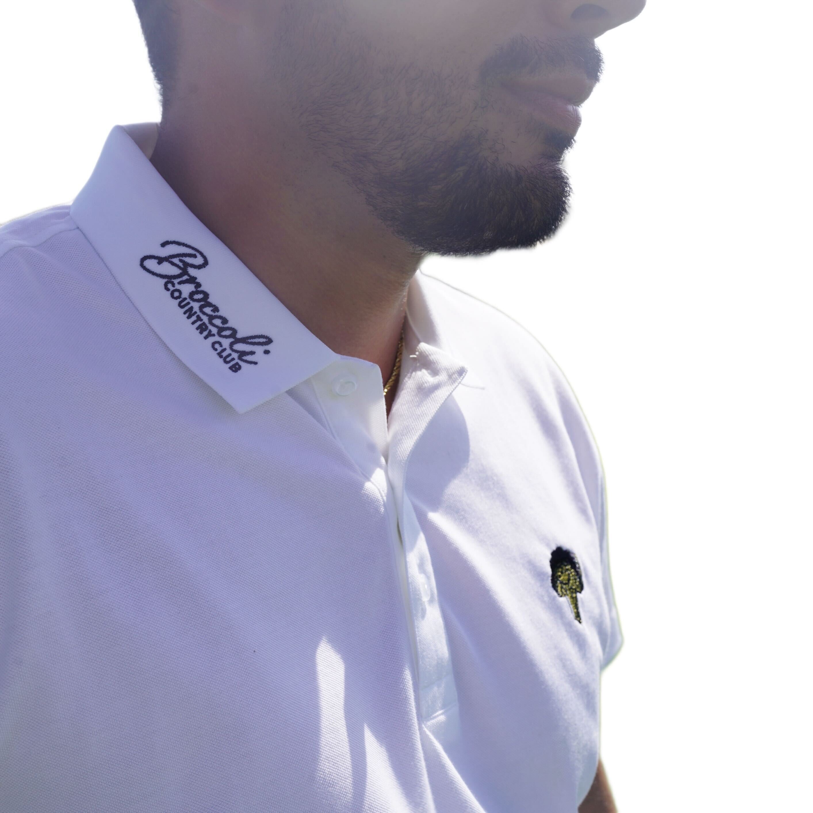 Collar Hit Polo (White) – Broccoli Country Club